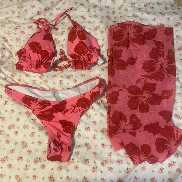 SHEIN | Swim | Pink Bikini Set | Poshmark
